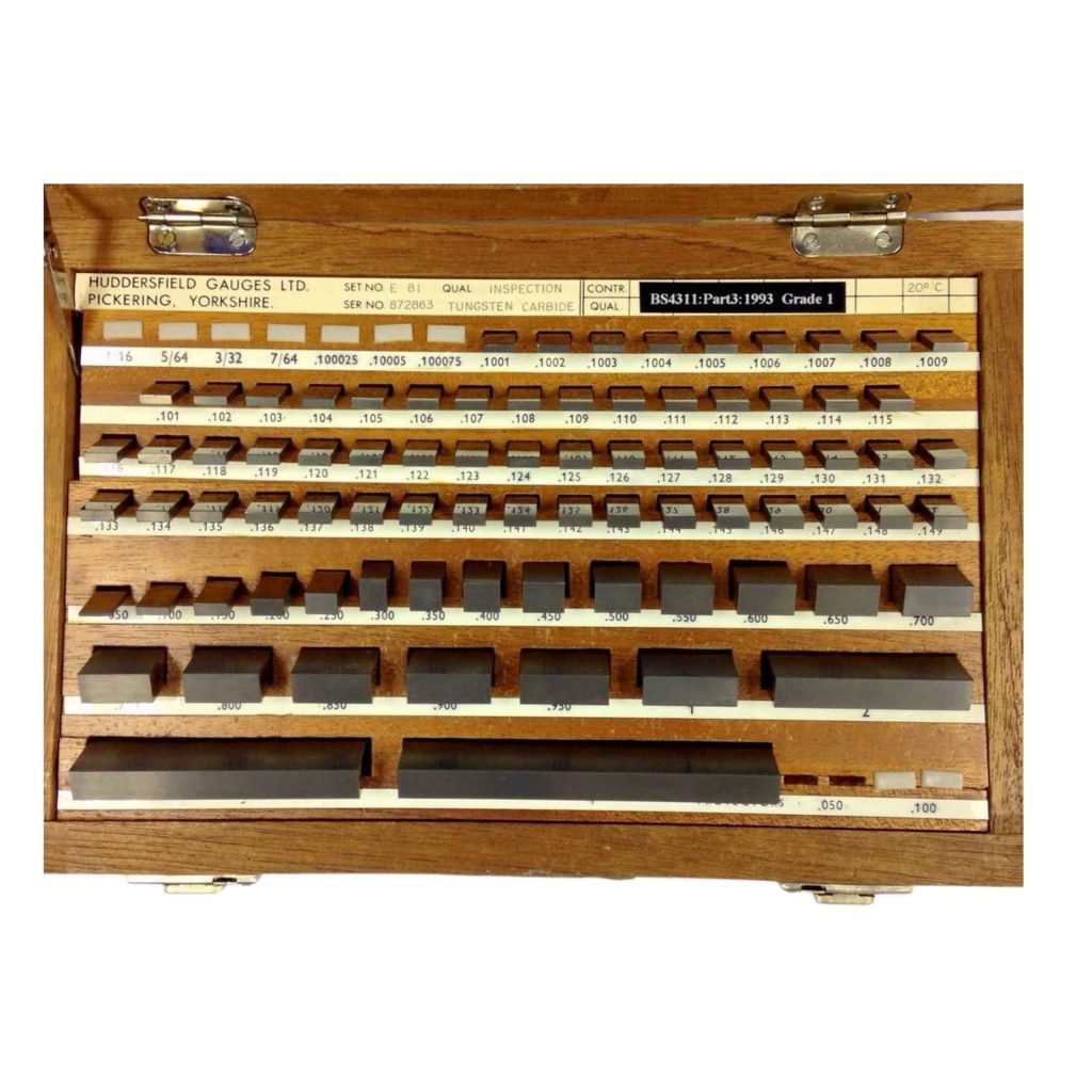 E81 Huddersfield Gauges Carbide Gauge Block Set – Grade 1 – Tru-Cal